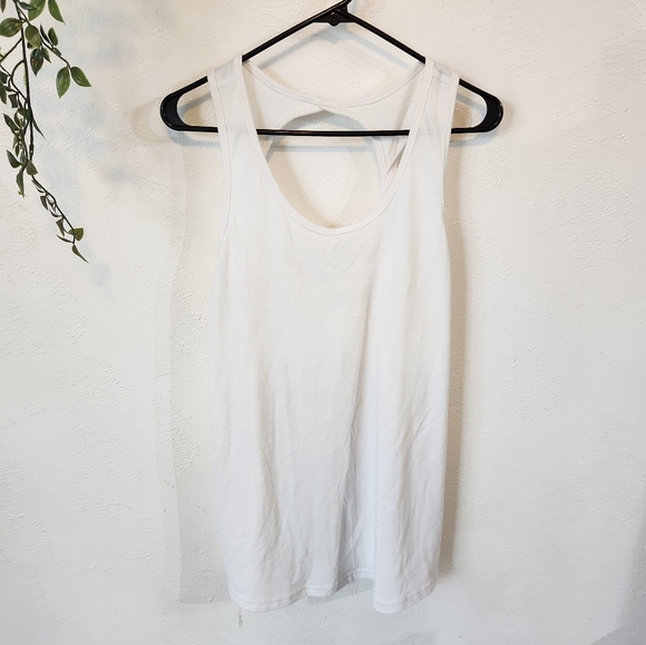 ZYIA | Tops | Zyia Active Xl White Open Back Athletic Tank | Poshmark